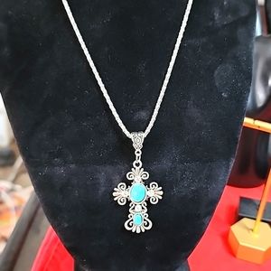 Jewelry | Turquoise Cross Necklace | Poshmark